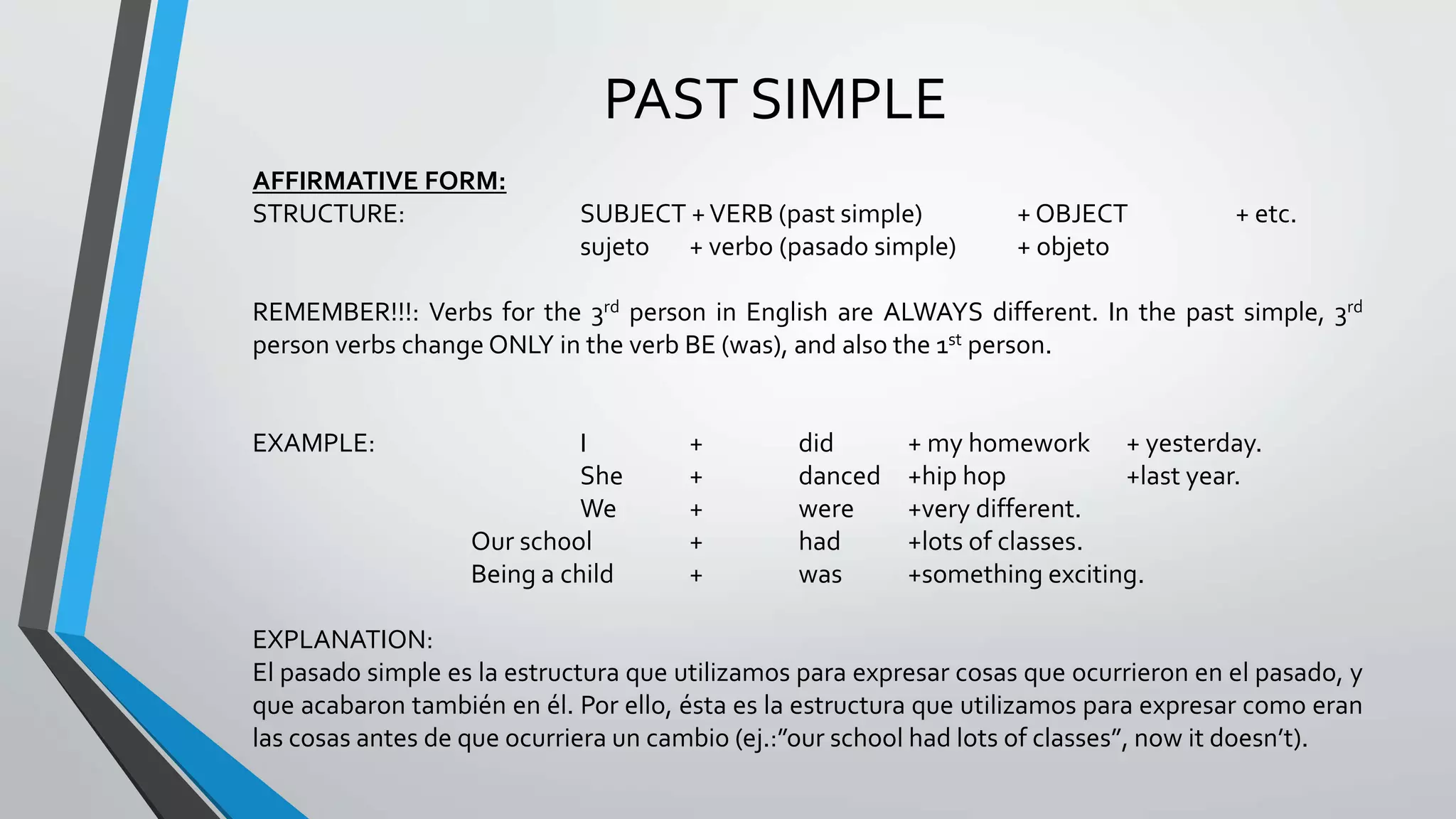 Present and Past Simple and Continuous for Spanish Learners. | PPTX