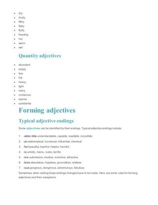 English grammar-Adjective | PDF