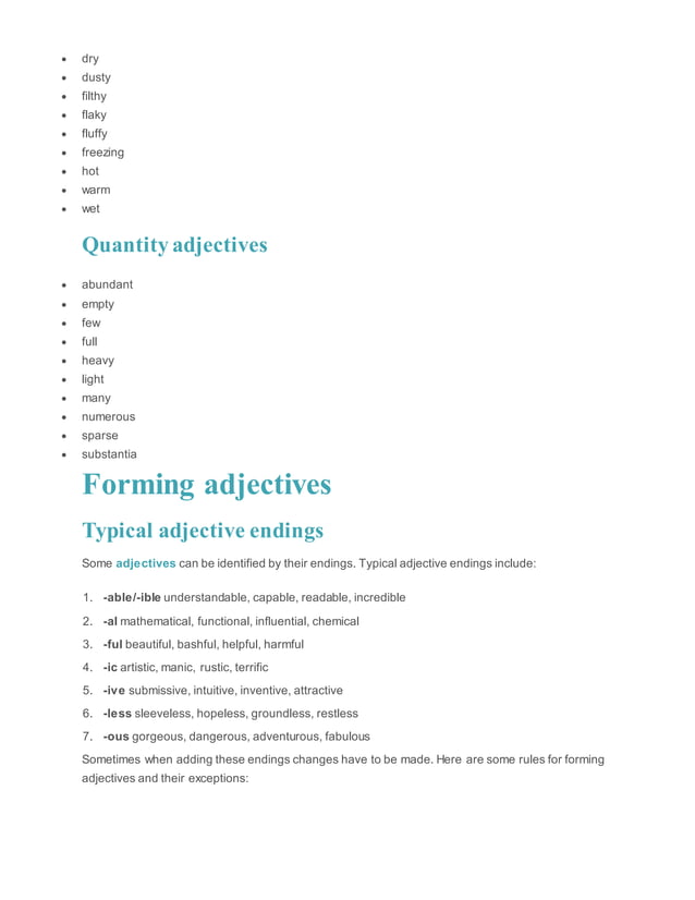 English grammar-Adjective | PDF