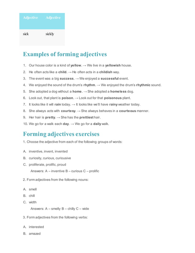 English grammar-Adjective | PDF