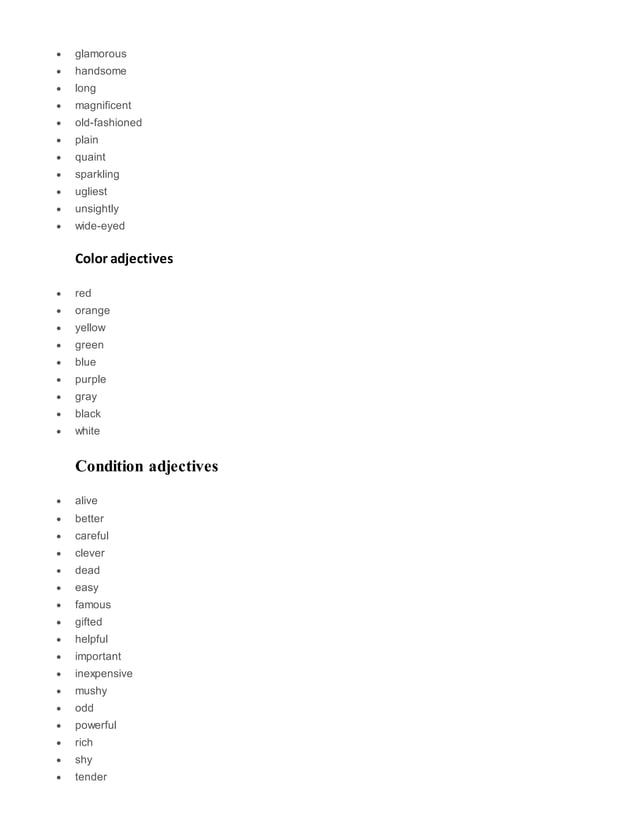 English grammar-Adjective | PDF