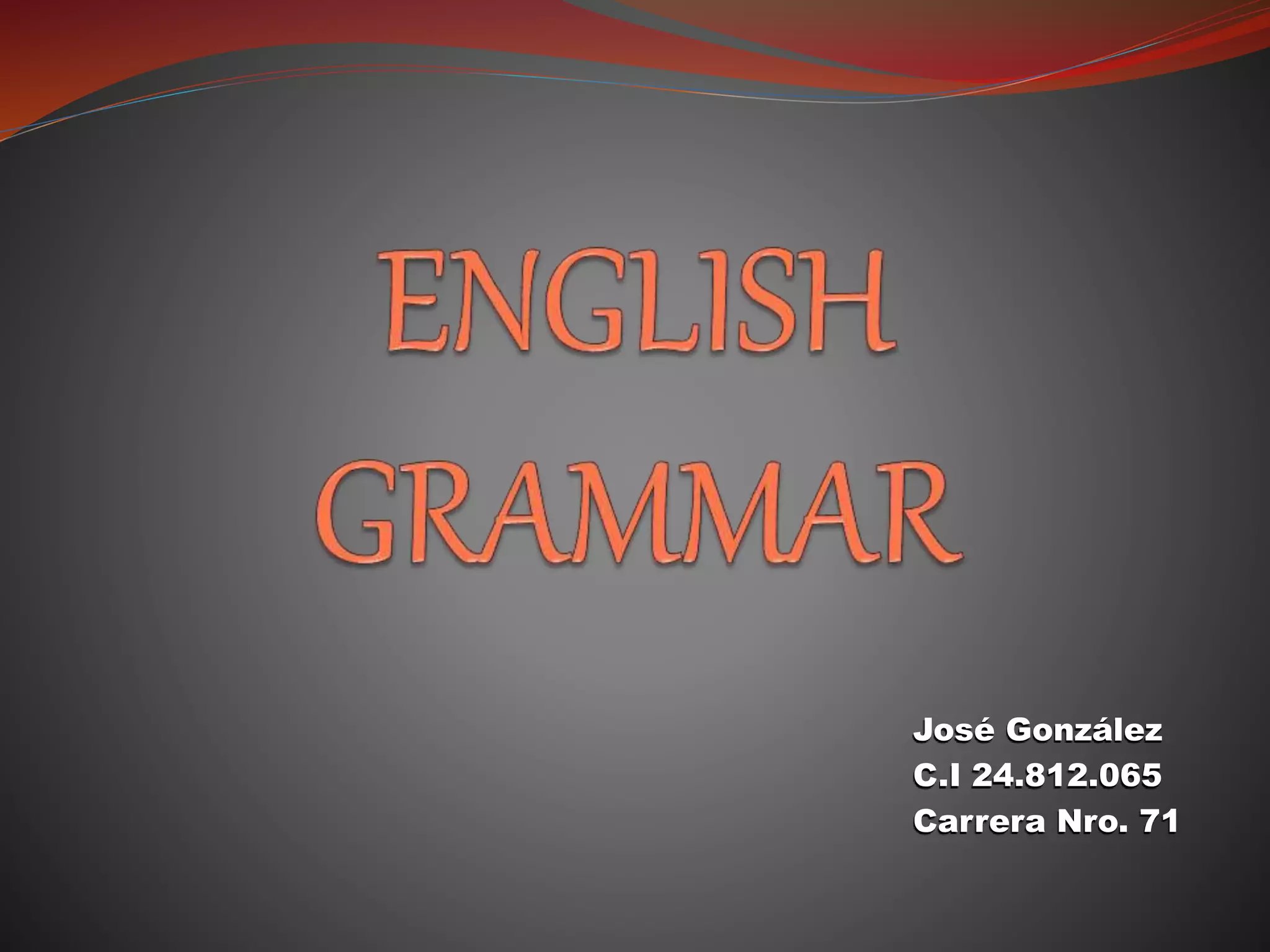 English Grammar | PPT