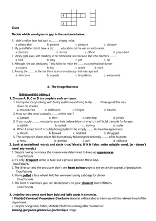 Test for English Grammar - 6 | DOCX | Resume Writing and Advice | Job ...