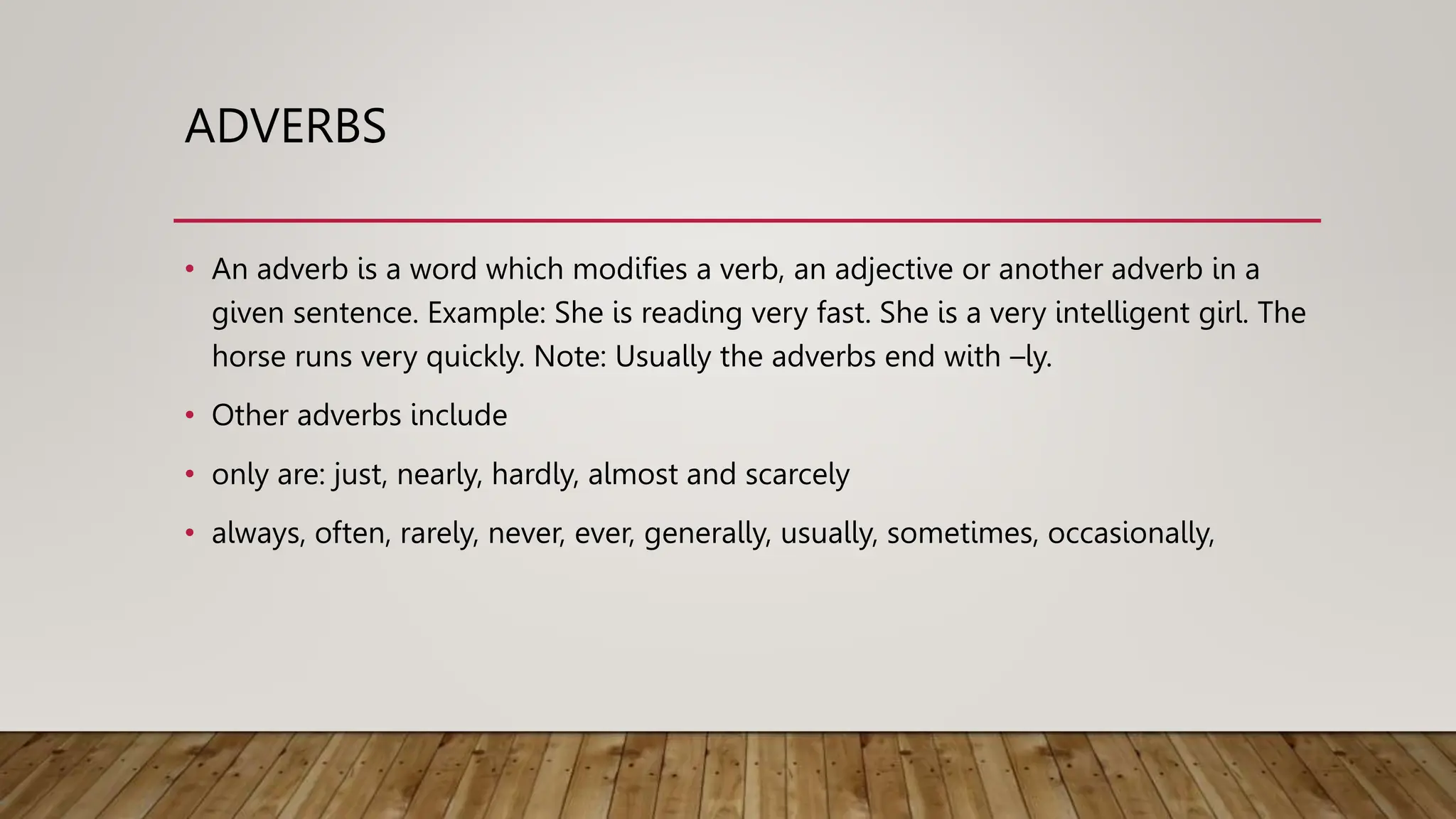 ENGLISH GRAMMAR - PARTS OF SPEECH AND TENSES | PPTX