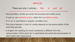 ENGLISH GRAMMAR - PARTS OF SPEECH AND TENSES | PPTX