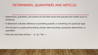 ENGLISH GRAMMAR - PARTS OF SPEECH AND TENSES | PPT