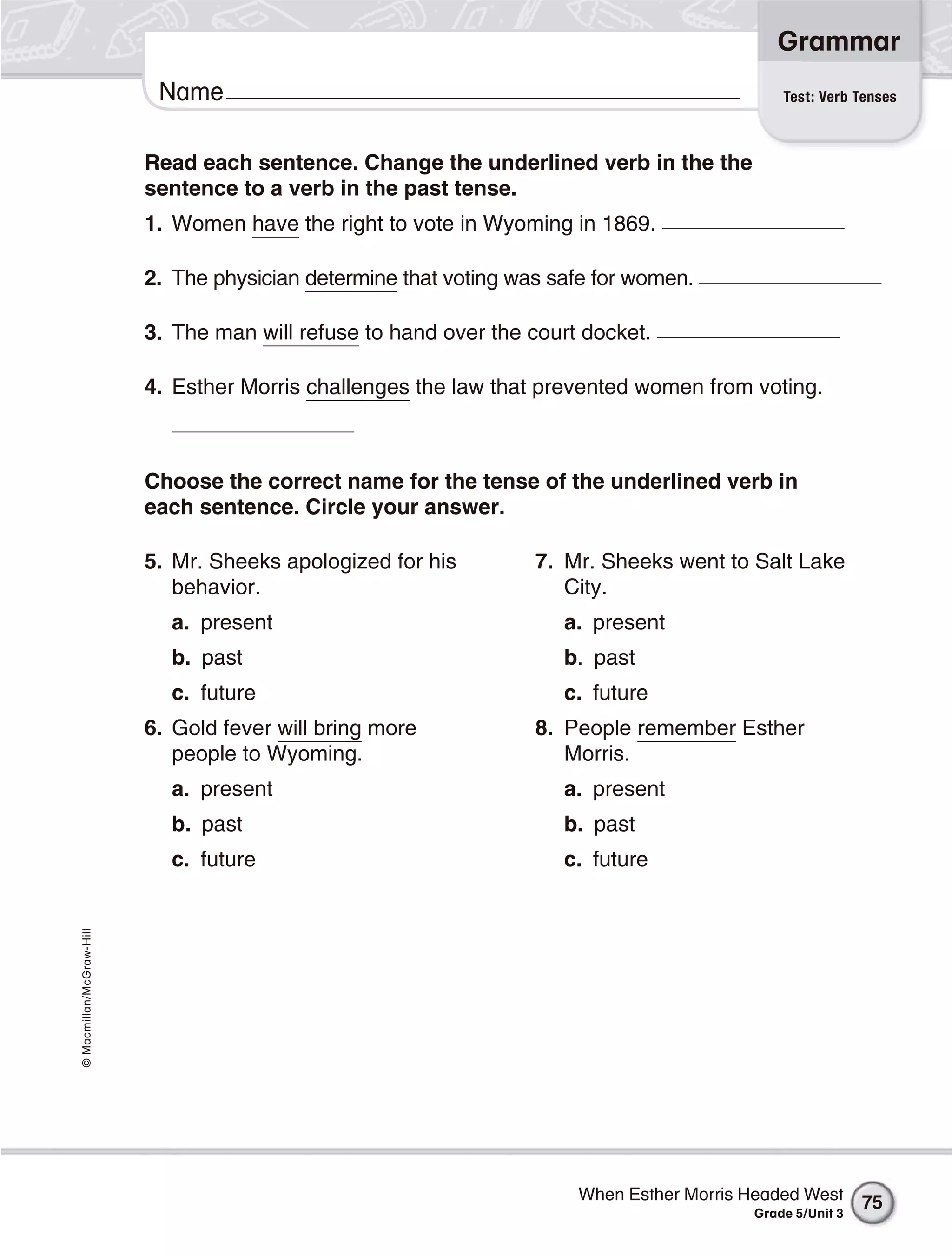English grammar 5th grade | PDF