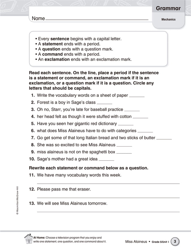 English grammar 5th grade | PDF