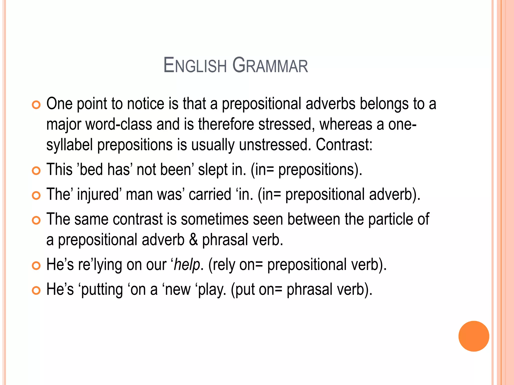 English grammar (intonation & stressed) | PPTX