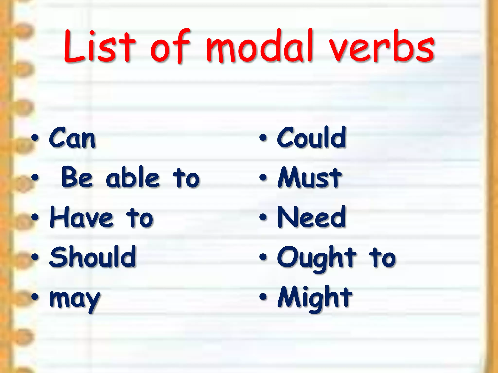 Model verbs | PPTX