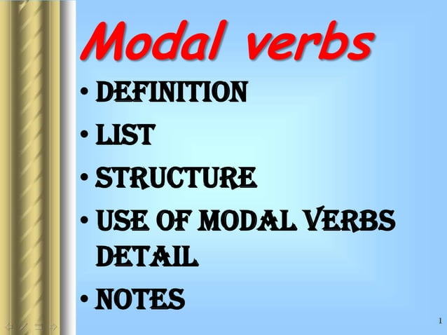 Model verbs | PPTX