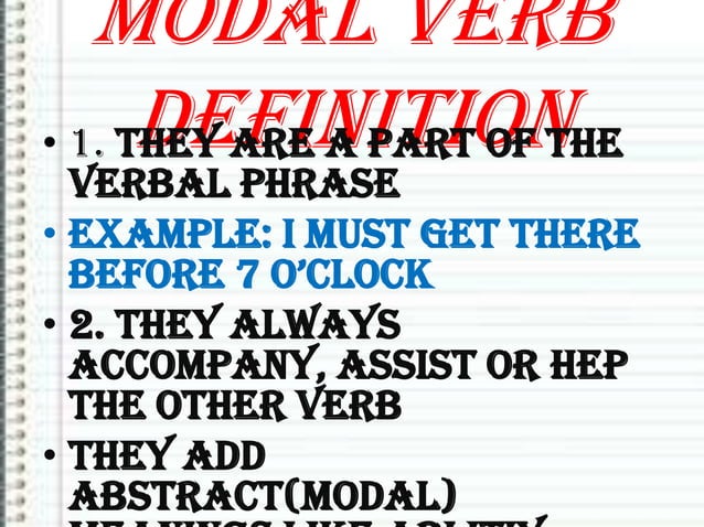 Model verbs | PPTX