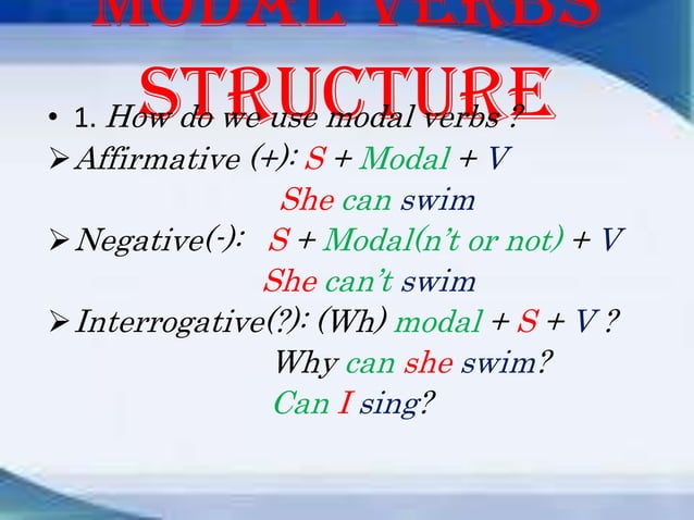 Model verbs | PPTX