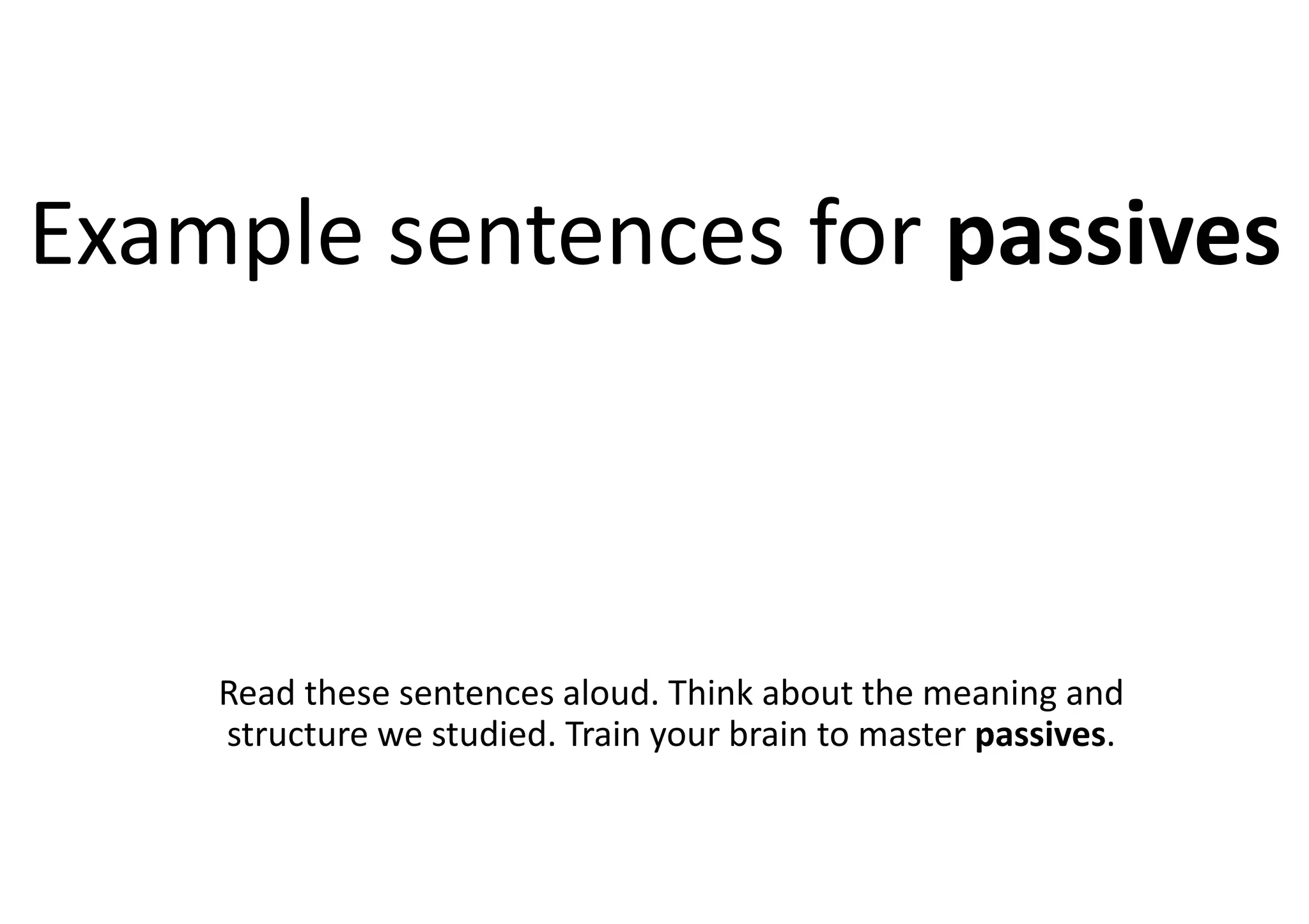 English Grammar Launch Advanced - passives | PPT