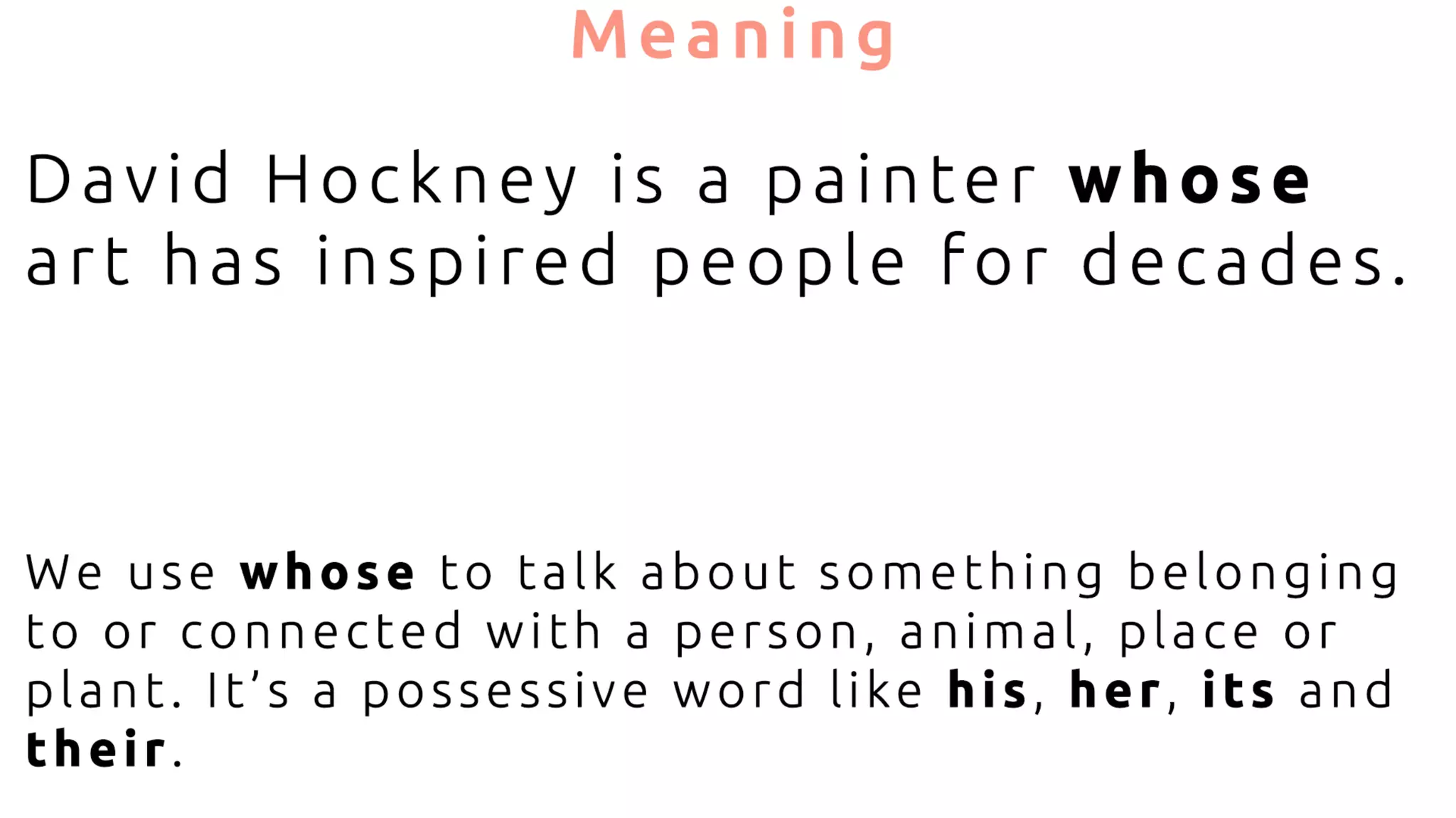 English Grammar Launch Advanced - relative clauses with 'whose' | PDF