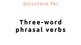 English grammar launch advanced three-word phrasal verbs | PPT