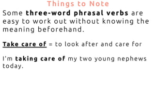 English grammar launch advanced three-word phrasal verbs | PPT