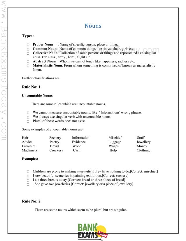 English grammar notes | PDF