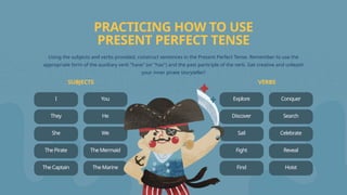 English Grammar Present Perfect Tense Education Presentation in Blue ...