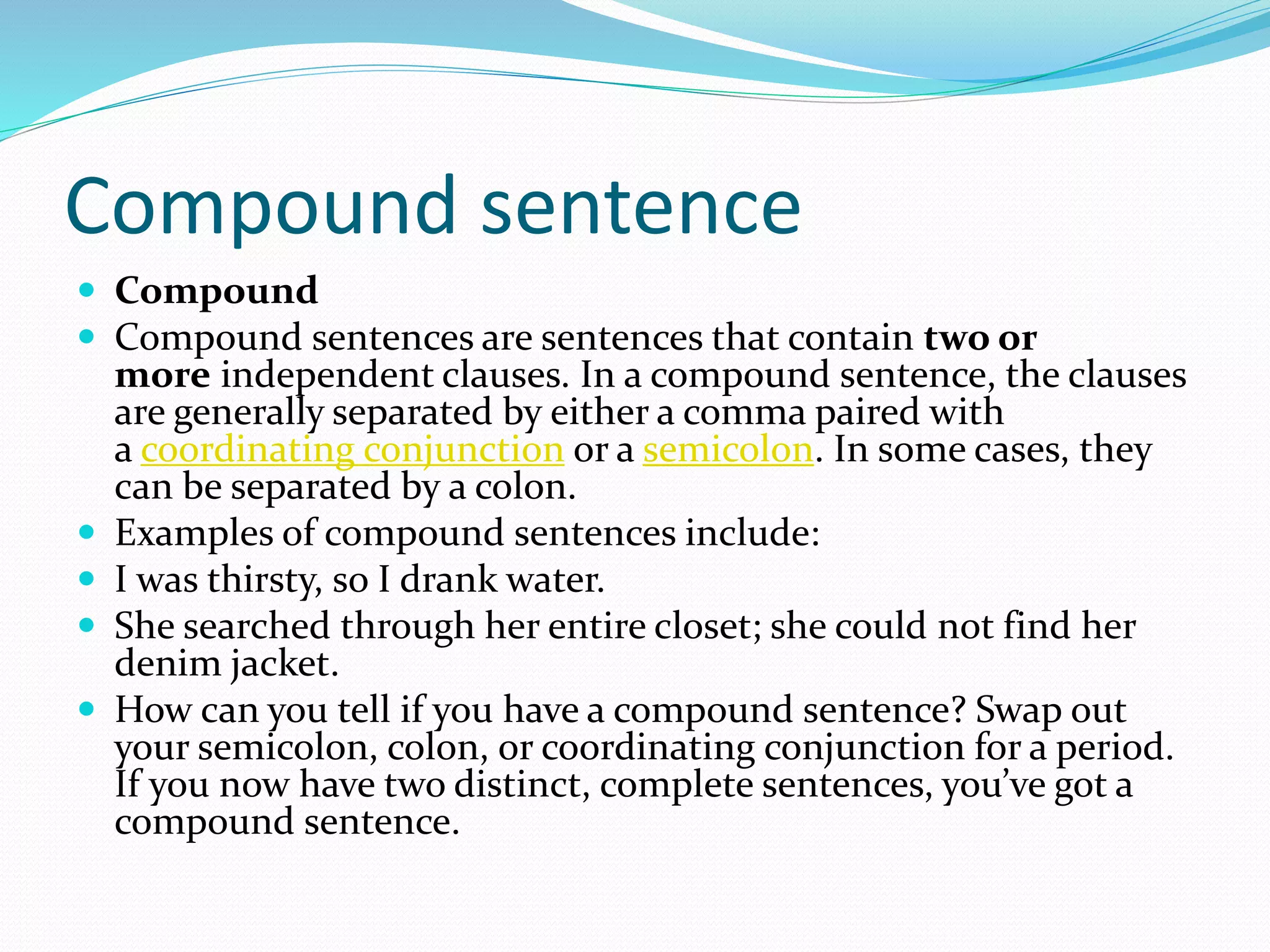 English grammar projects on sentences | PPTX