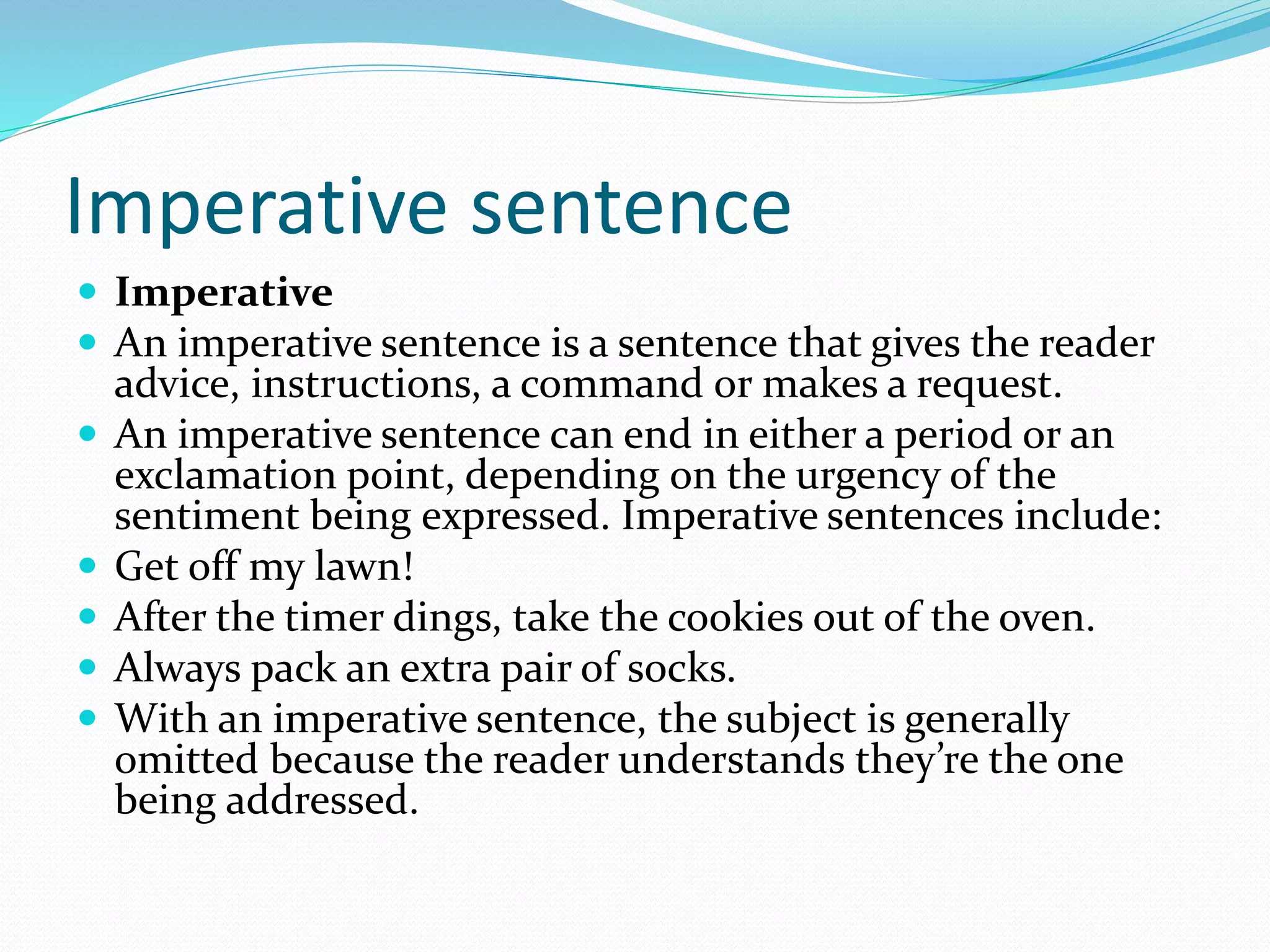 English grammar projects on sentences | PPTX