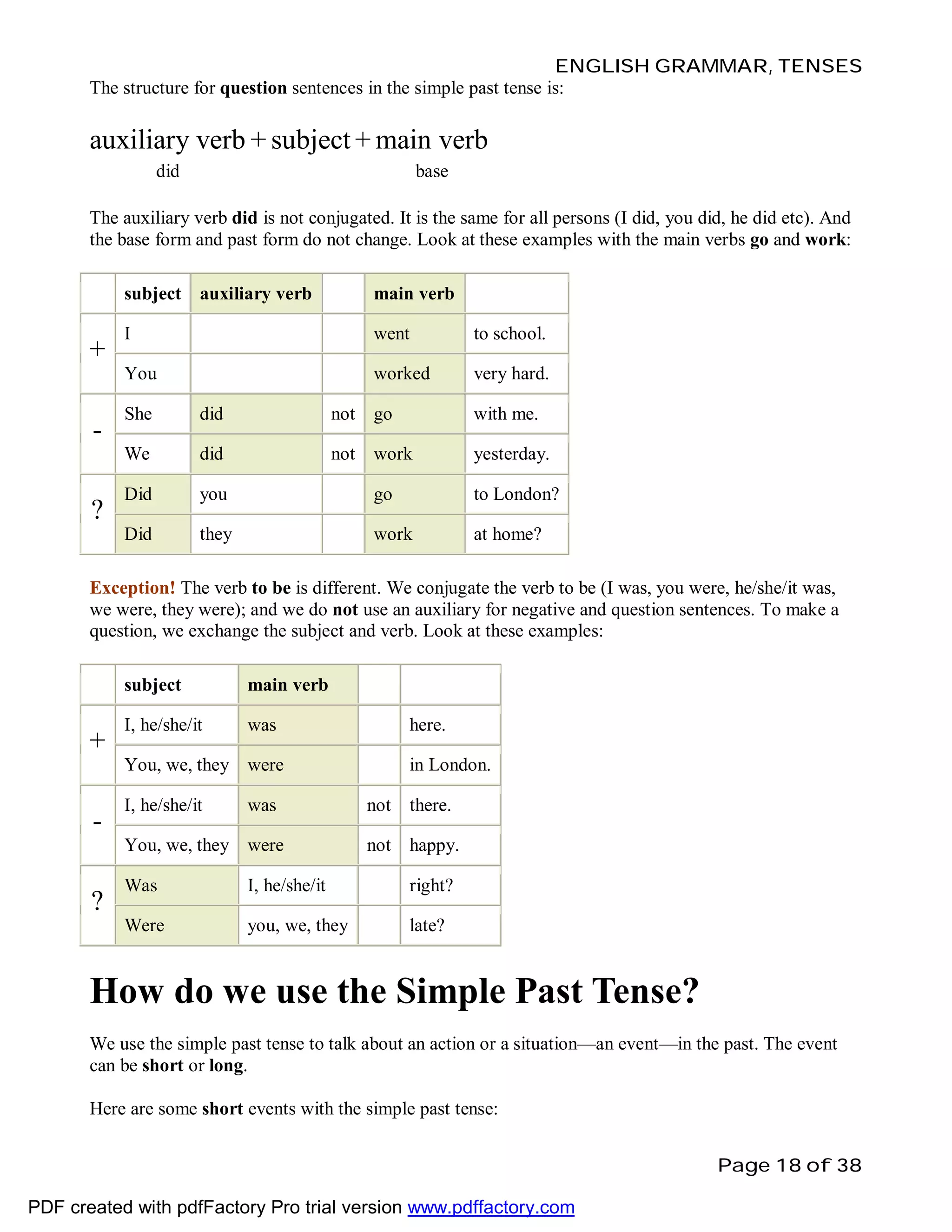 English grammar tenses | PDF