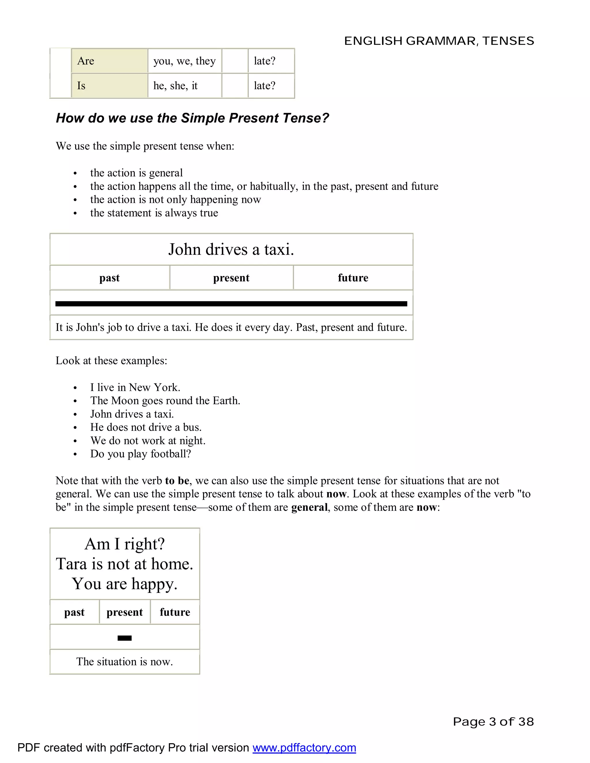 English grammar tenses | PDF