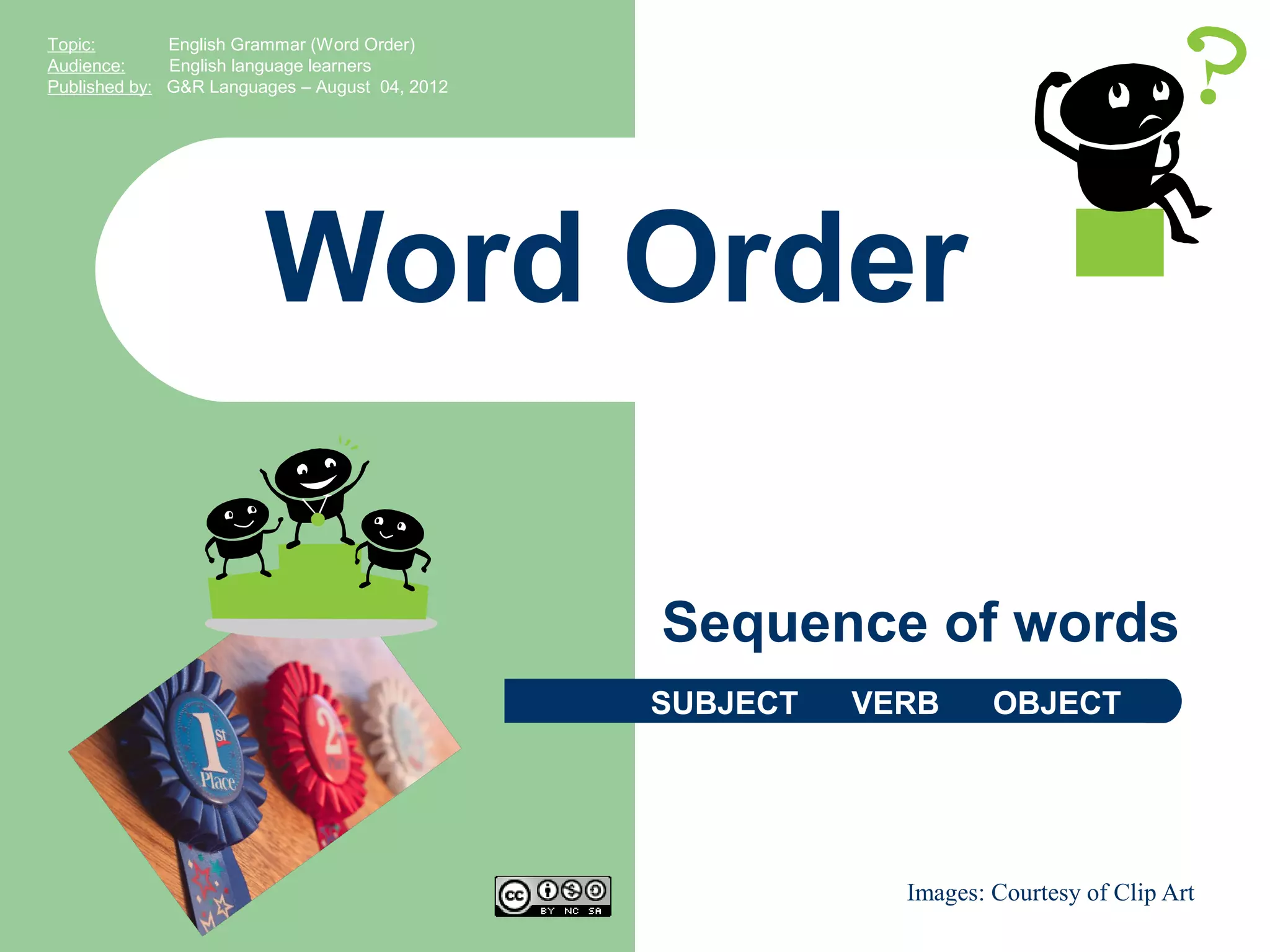 English grammar word order | PPT