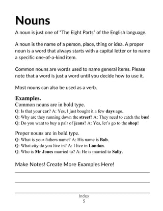 English Grammar Worksheets by Billgreen54 | PDF