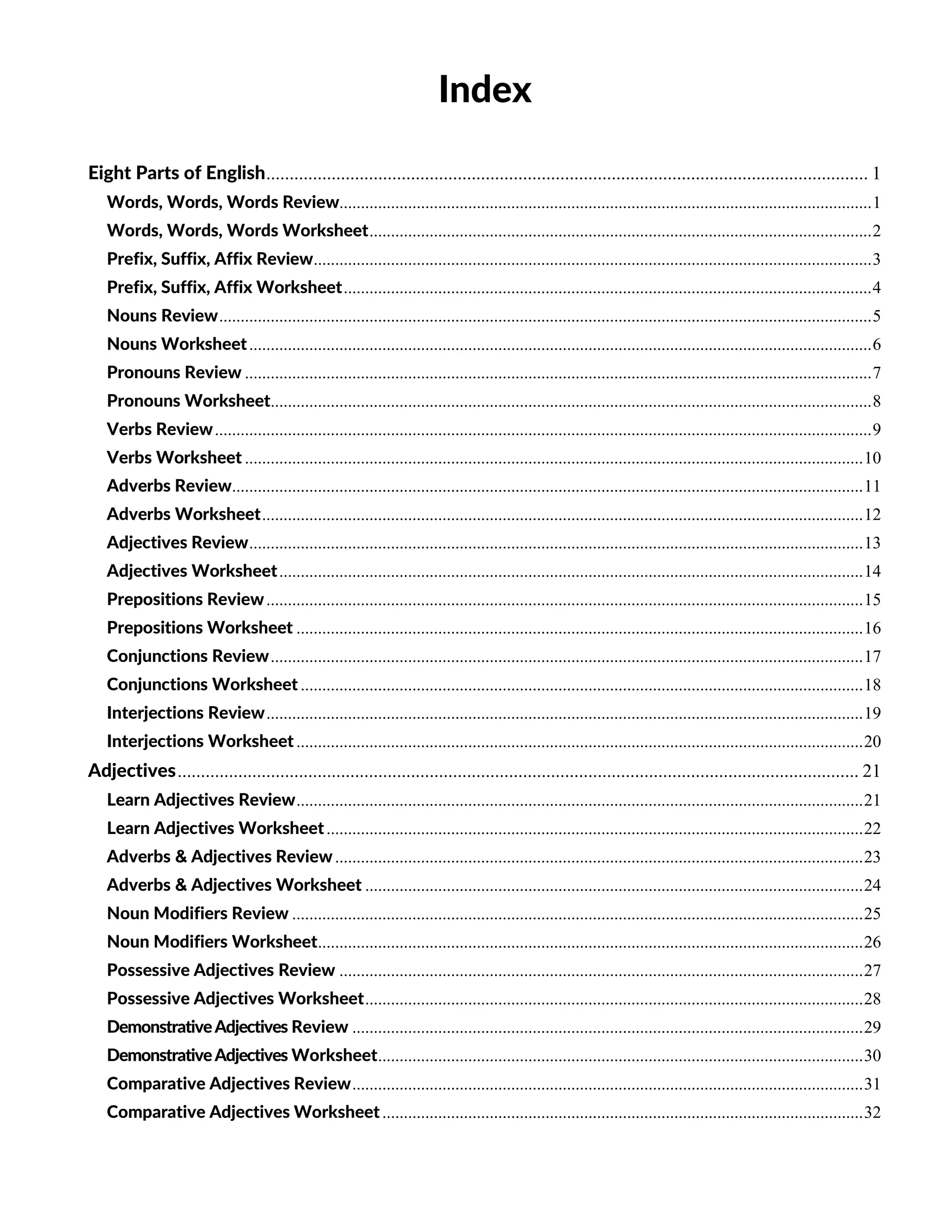English Grammar Worksheets Bill & Larisa Green | PDF