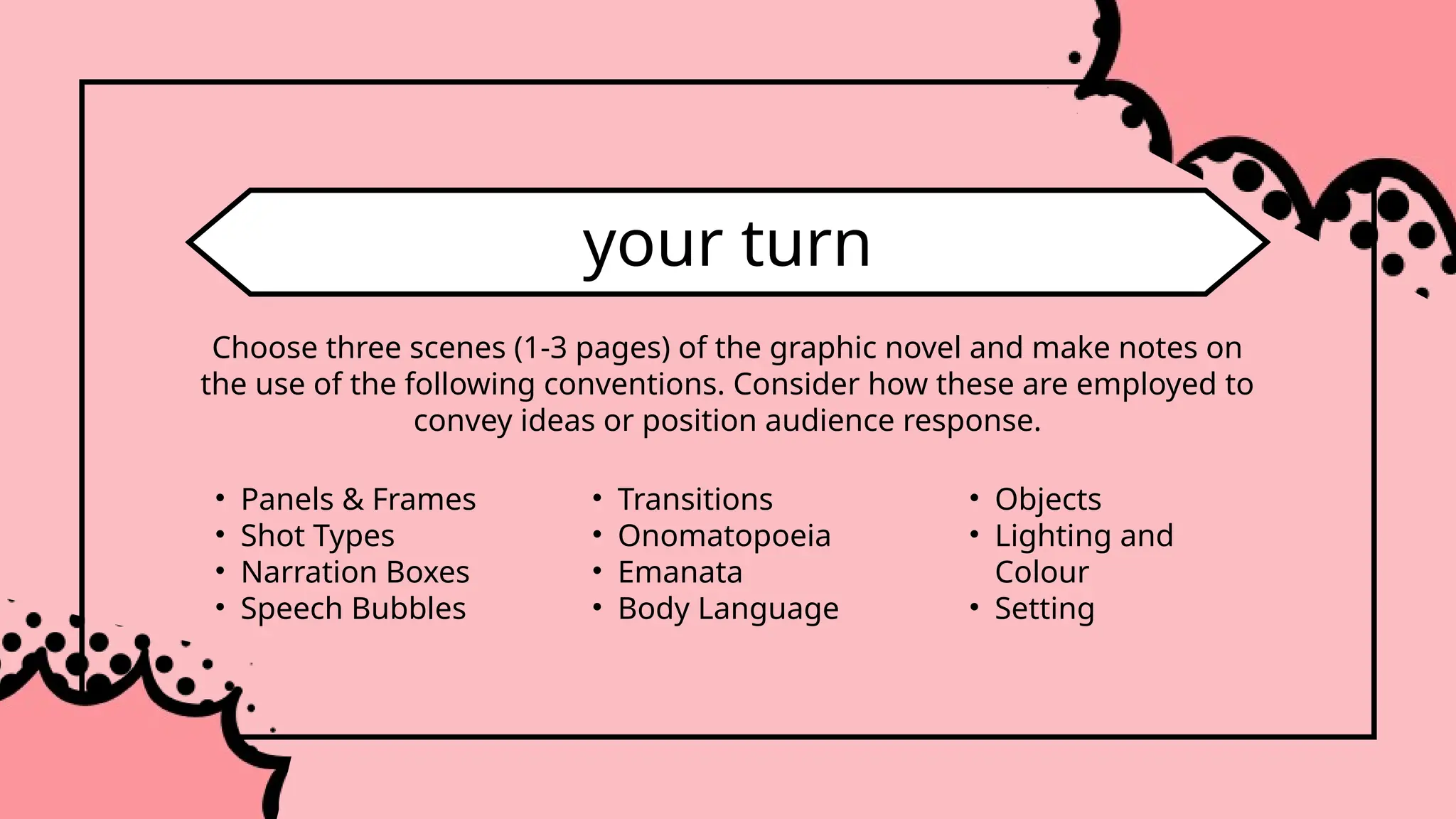 English Graphic Novel Conventions THEMES.pptx
