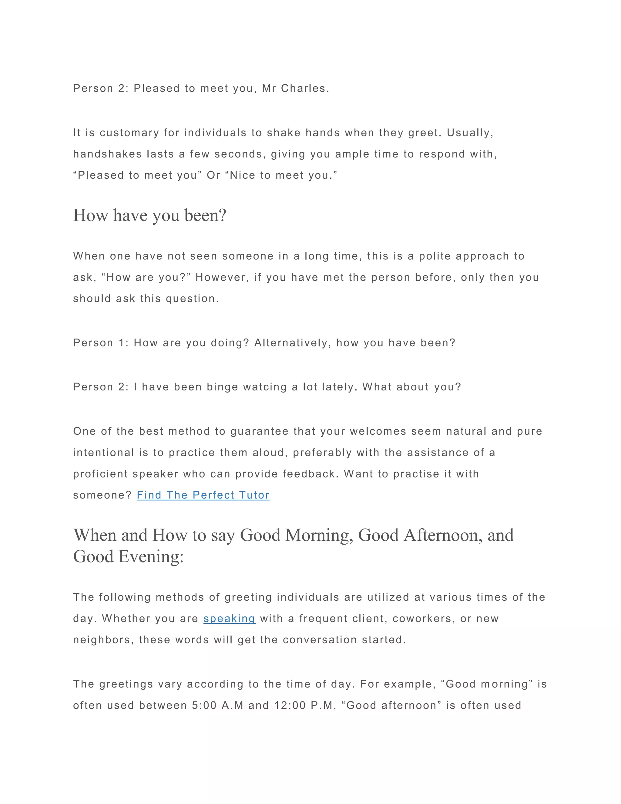 English greetings for english learners | PDF | Email | Internet