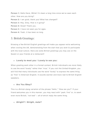 English greetings for english learners | PDF