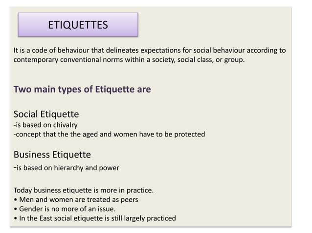 Workplace and Business Etiquette | PPTX