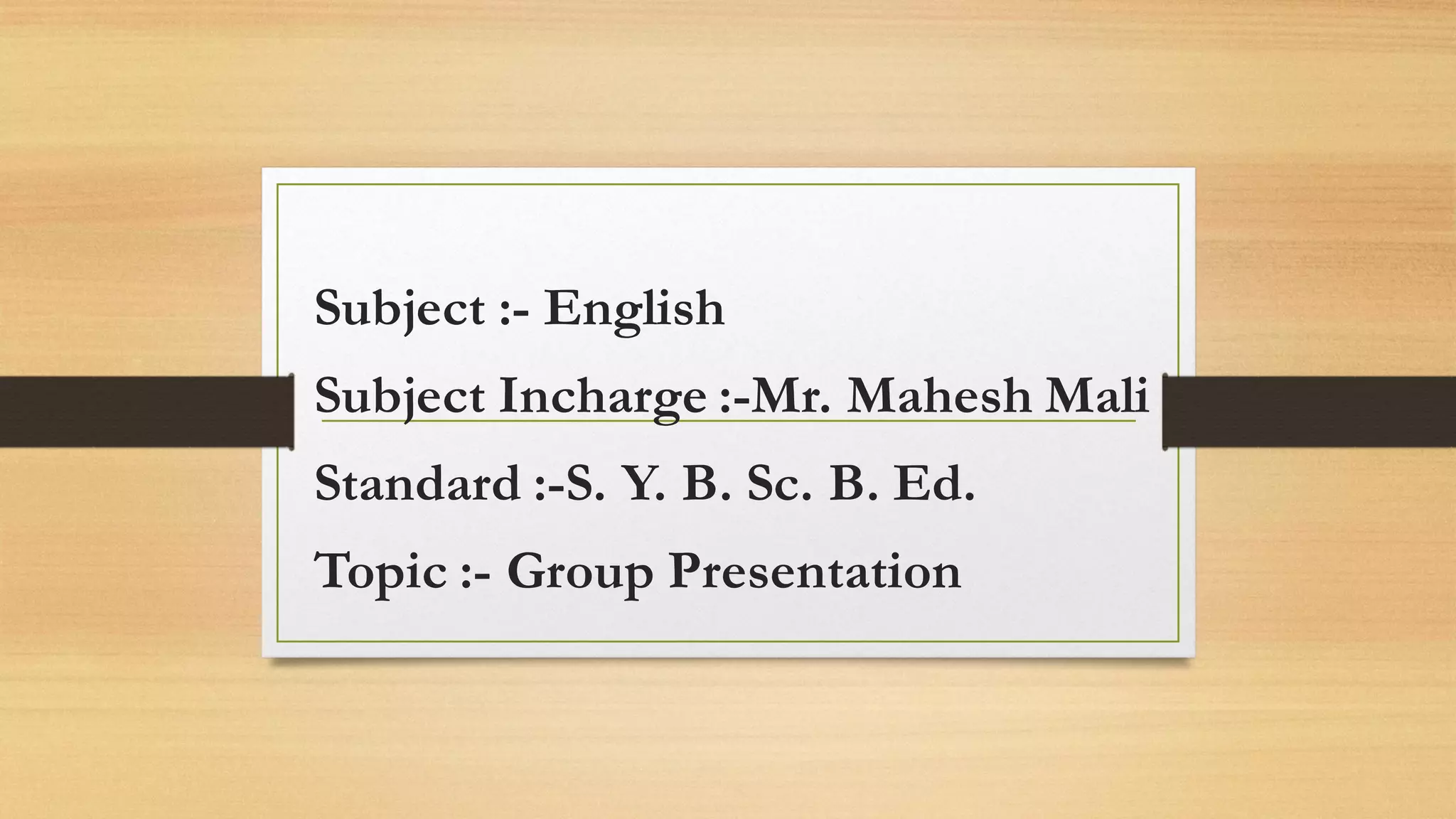 English presentaion | PDF