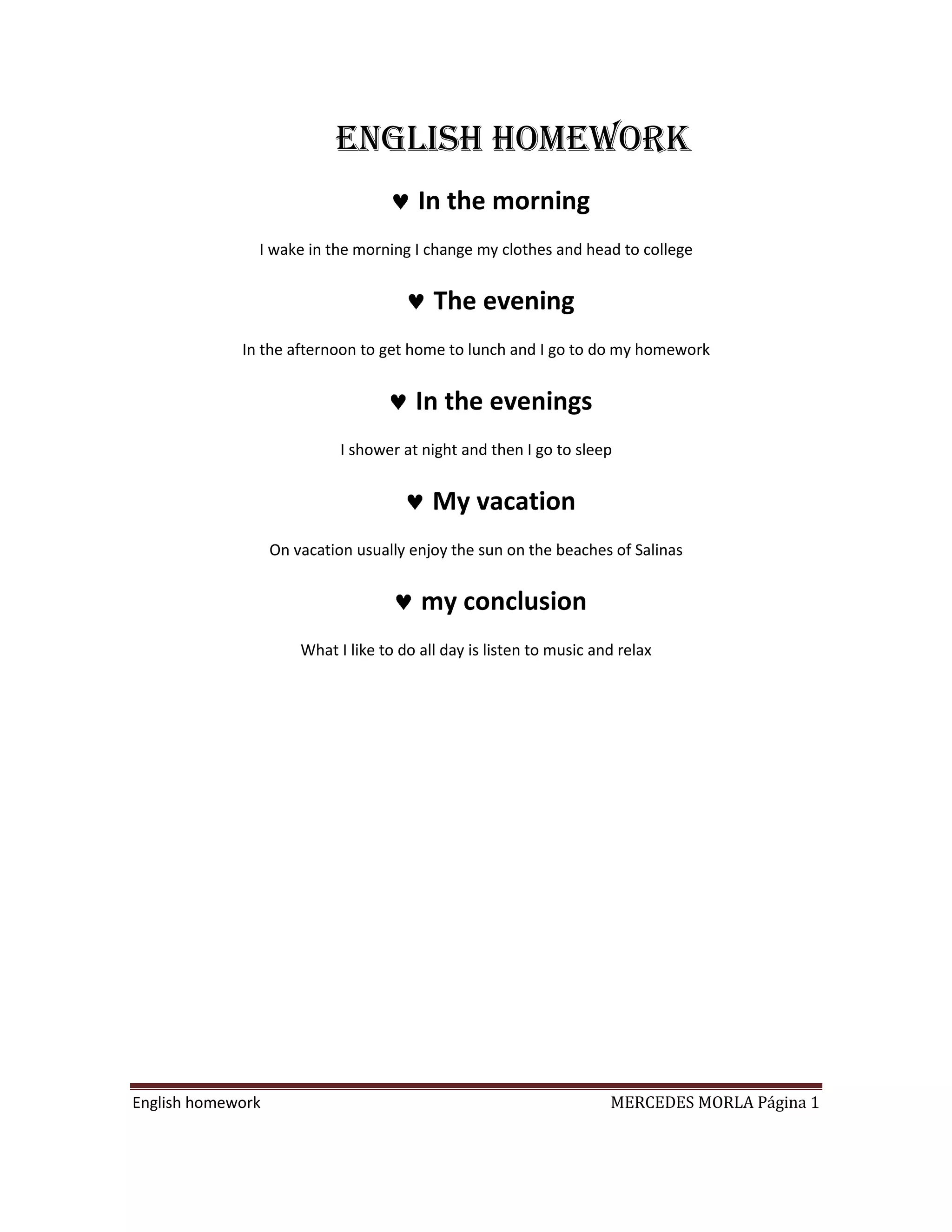 English homework | DOCX