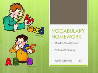 English homework vocabulary | PPT