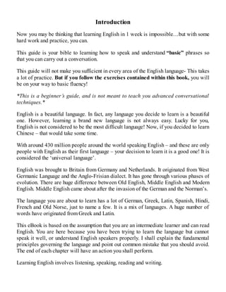 English how to speak english fluently in 1 week free | PDF