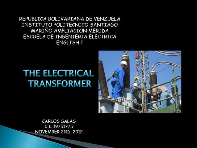 electrical transformer english I | PPTX