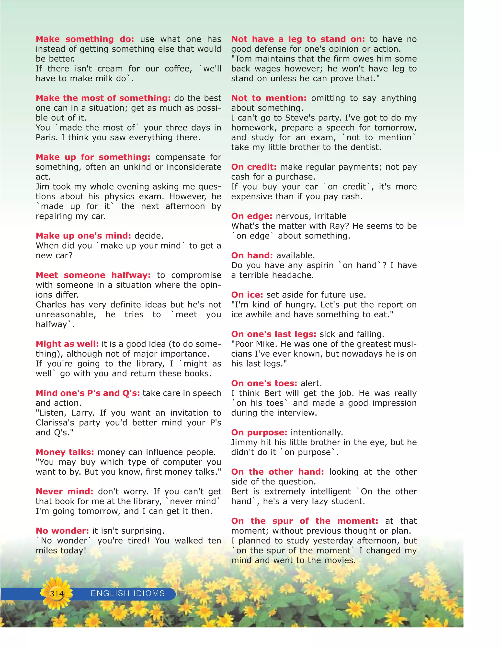 English idioms | PDF