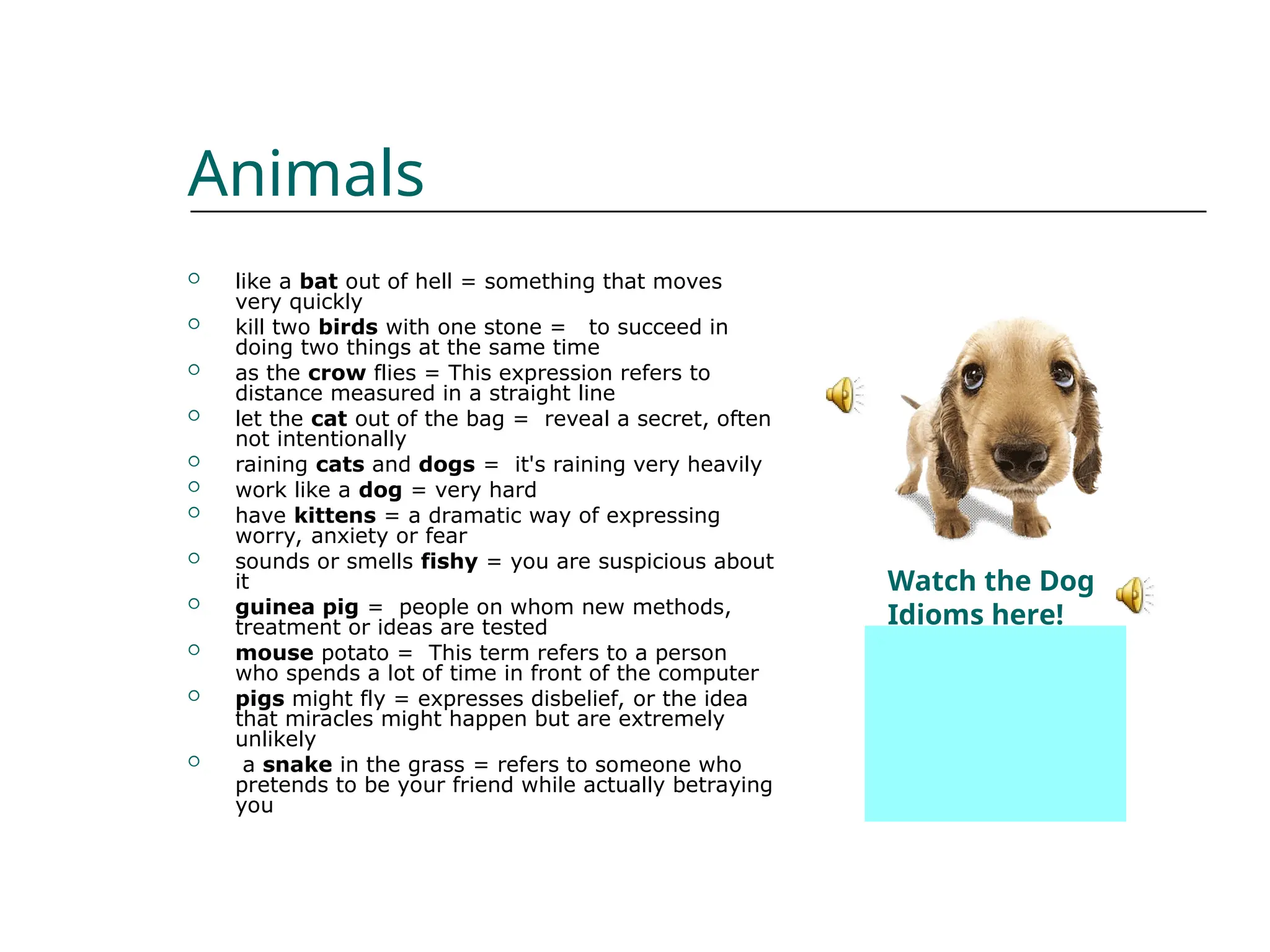 American English Idioms - Developing Language skills with fun | PPT