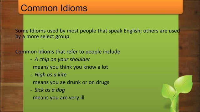 English idioms and indonesian idioms | PPTX