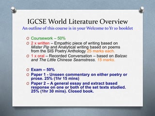 English igcse introduction 2014 | PPTX