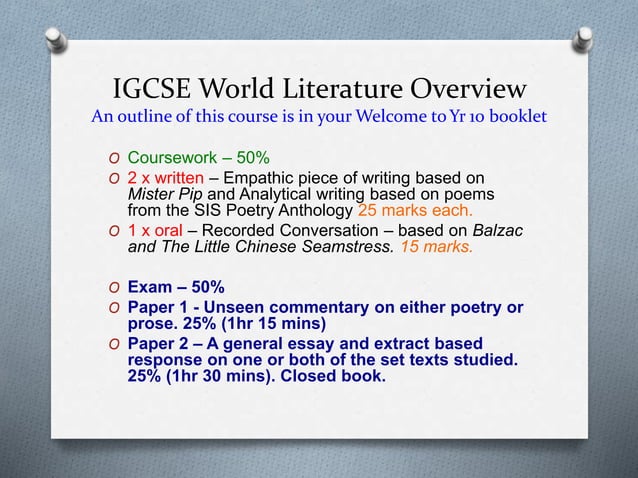 English igcse introduction 2014 | PPT
