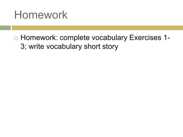 English I Honors Vocab 3 | PPT