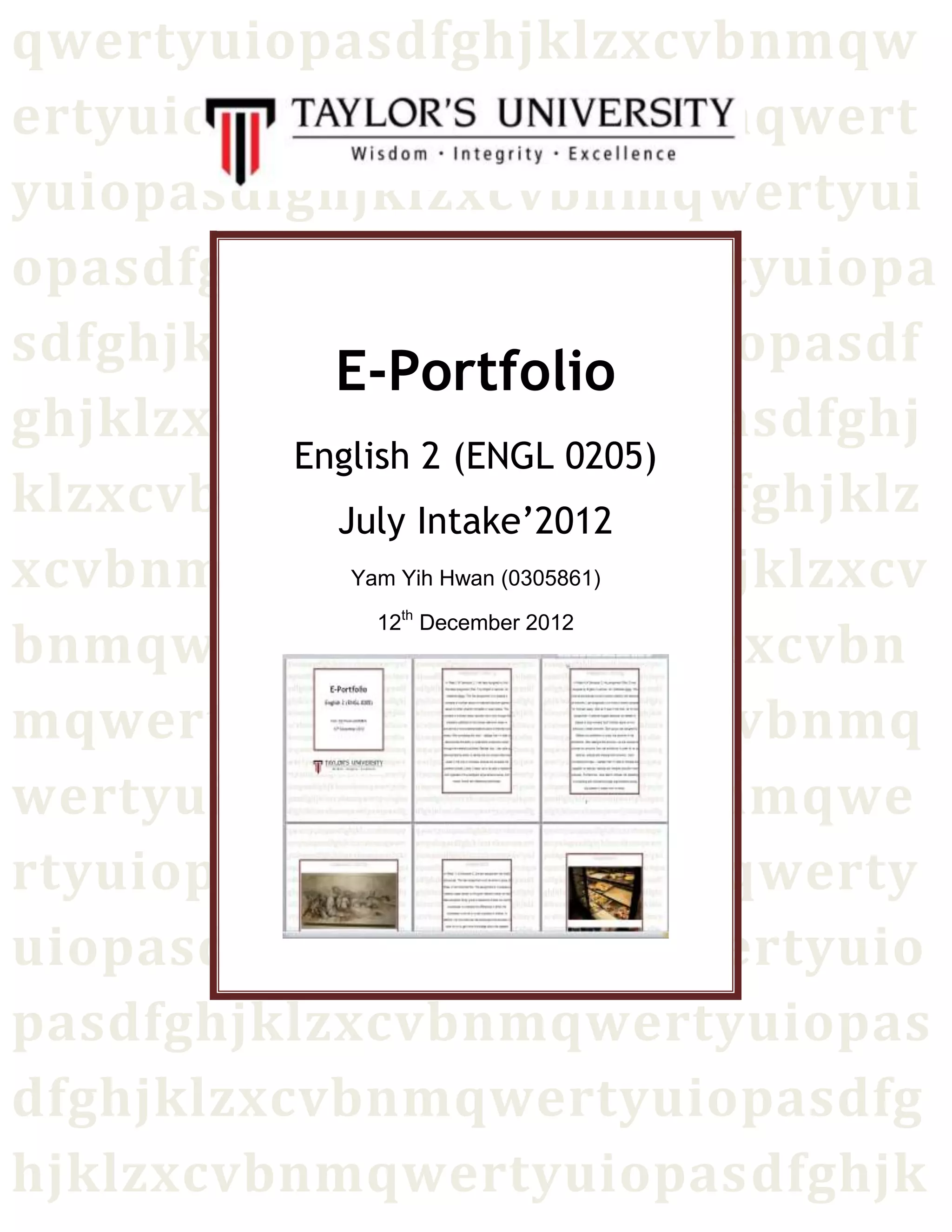 English ii (e portfolio) | DOCX