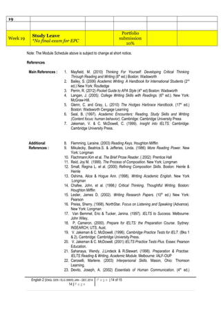English II Module Outline FNBE 0115 | DOC