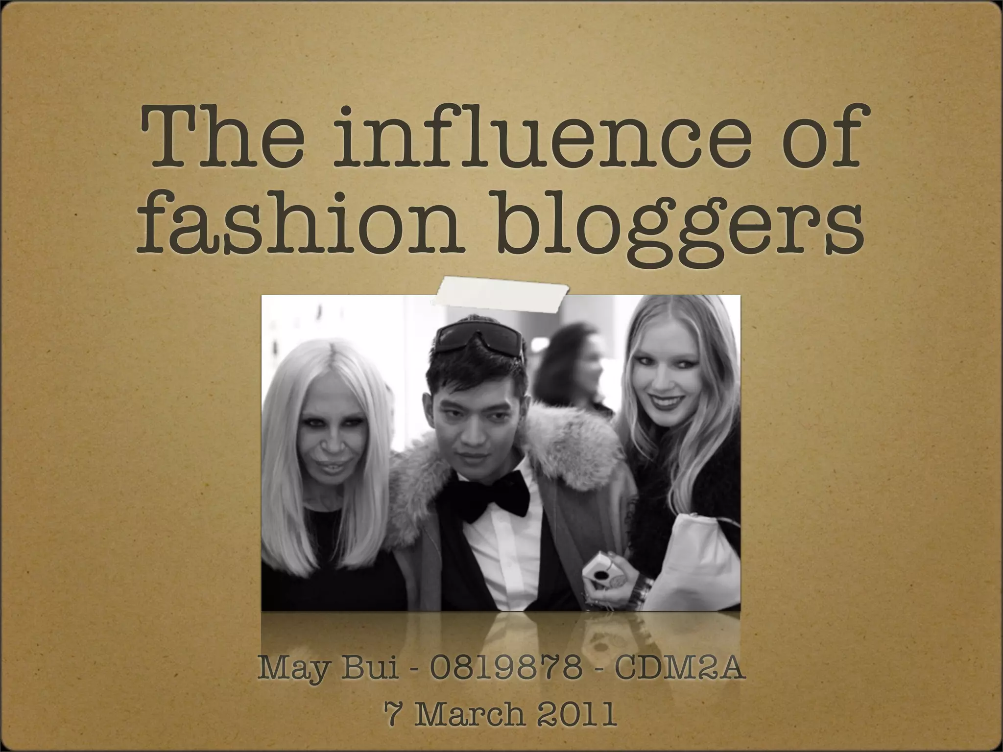 English Presentation influence fashionbloggers | PDF