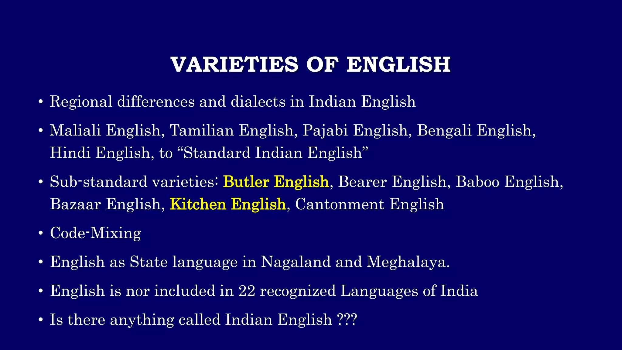 English in india | PPTX