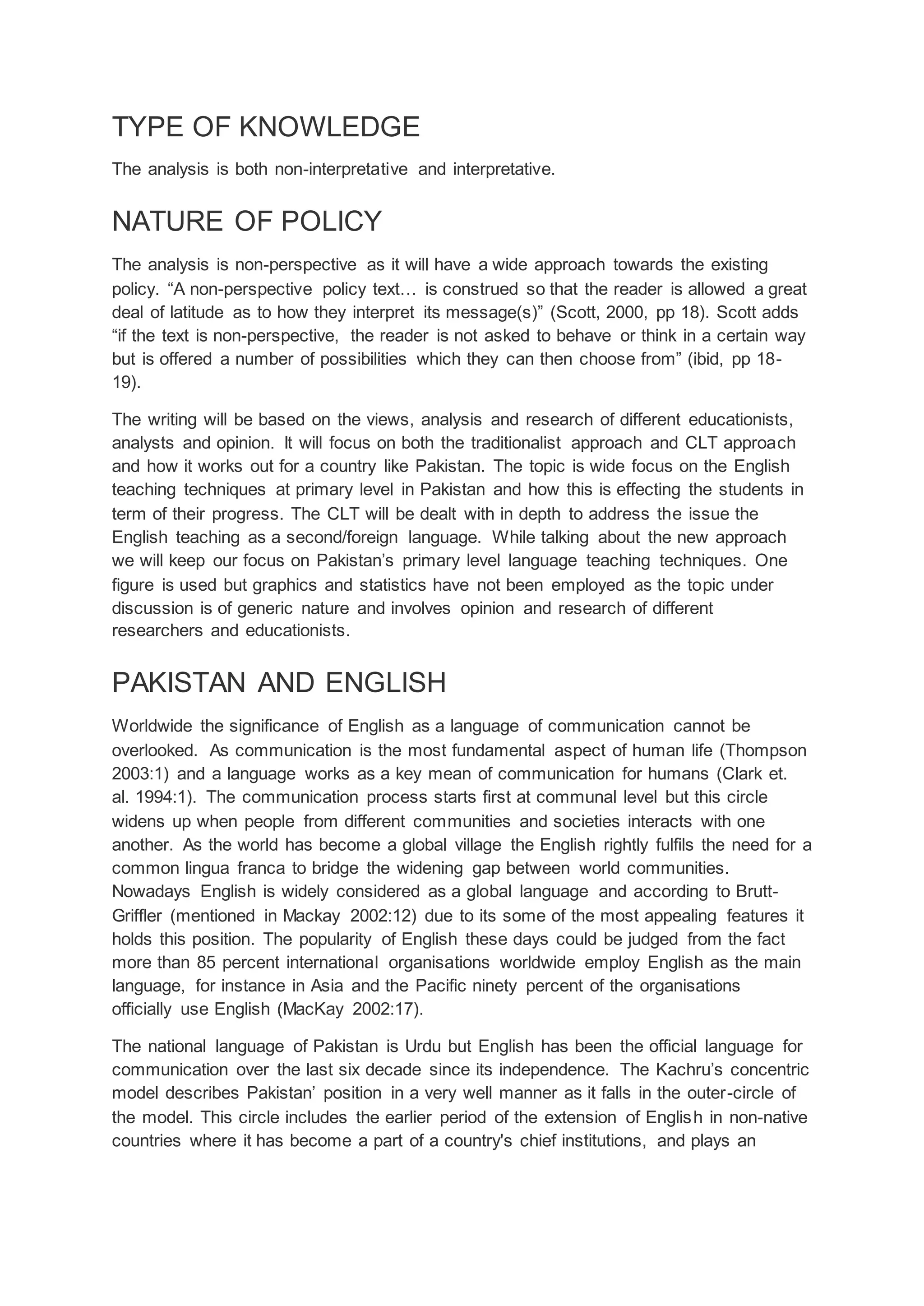 English in Pakistan (example) | PDF